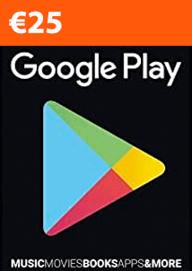 Cadeaukaart 25 EUR (Europa) (Google Play)